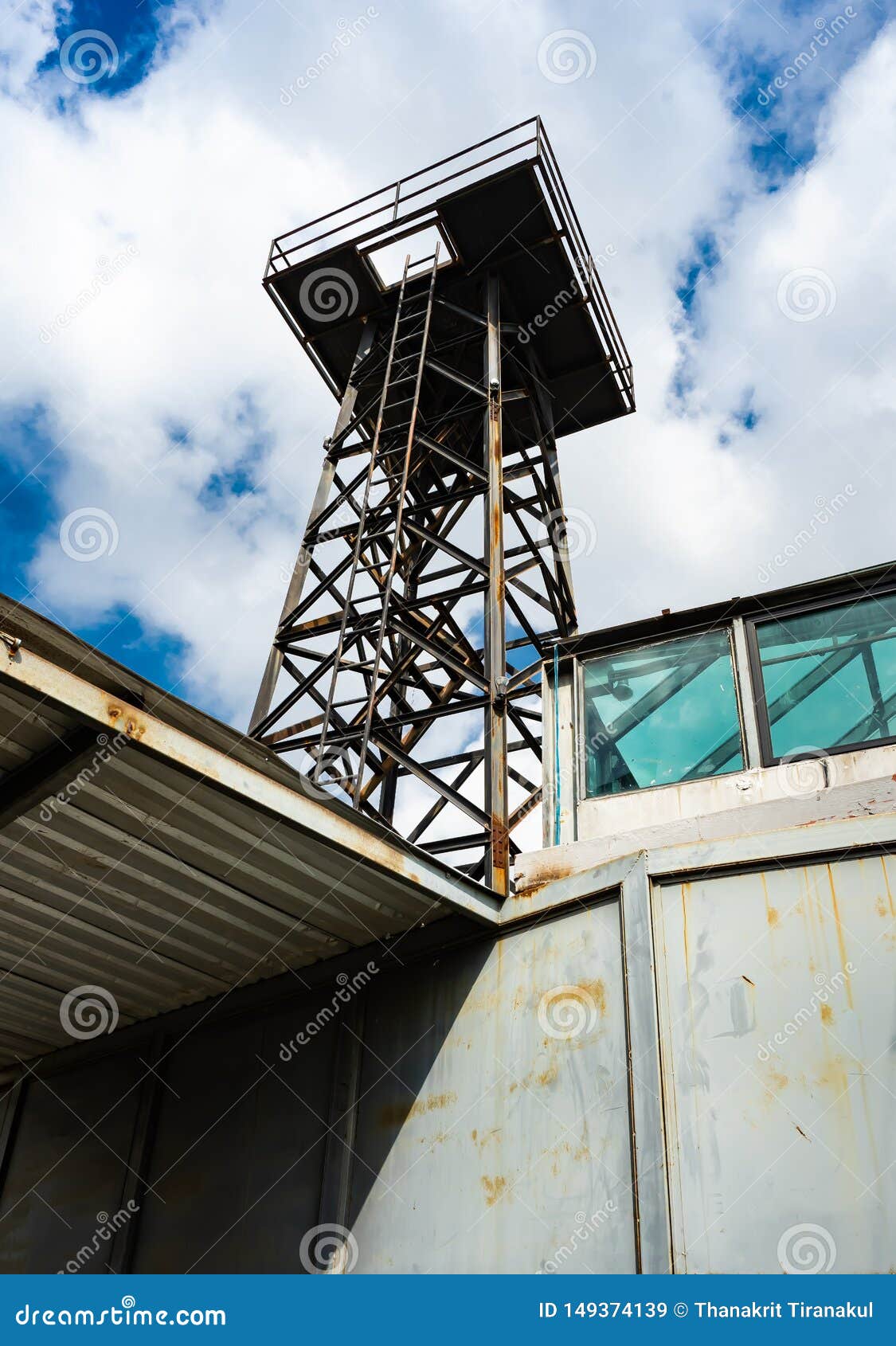 Very high iron tower stock image. Image of high, studio - 149374139