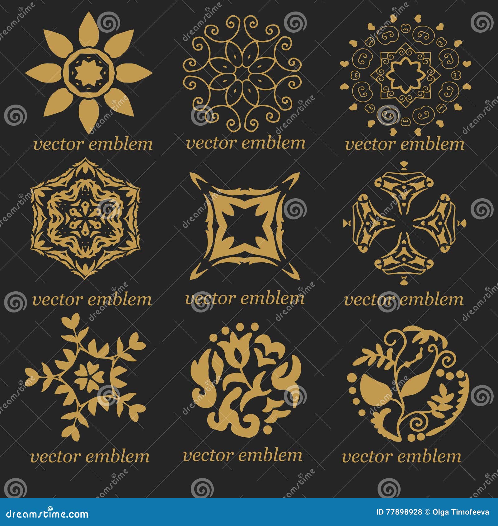Very High Quality Set of Vintage Emblems Stock Vector - Illustration of ...