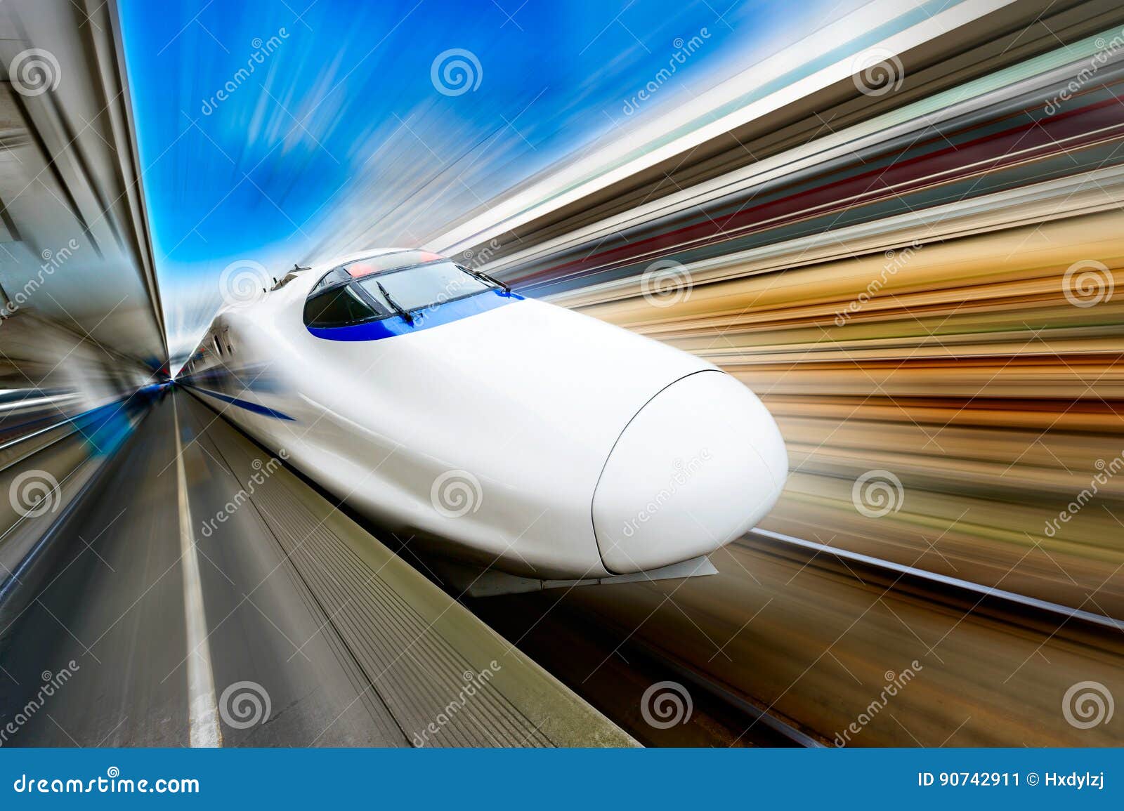 Very high-speed train stock image. Image of office, motion - 90742911