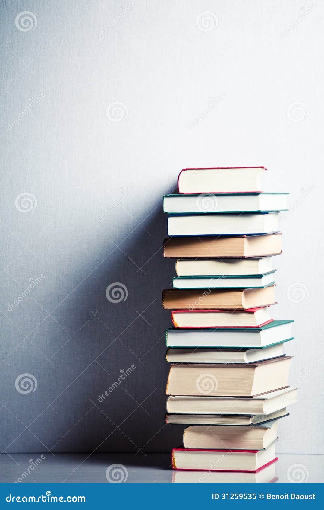 Very high stack of books stock image. Image of hardcover - 31259535
