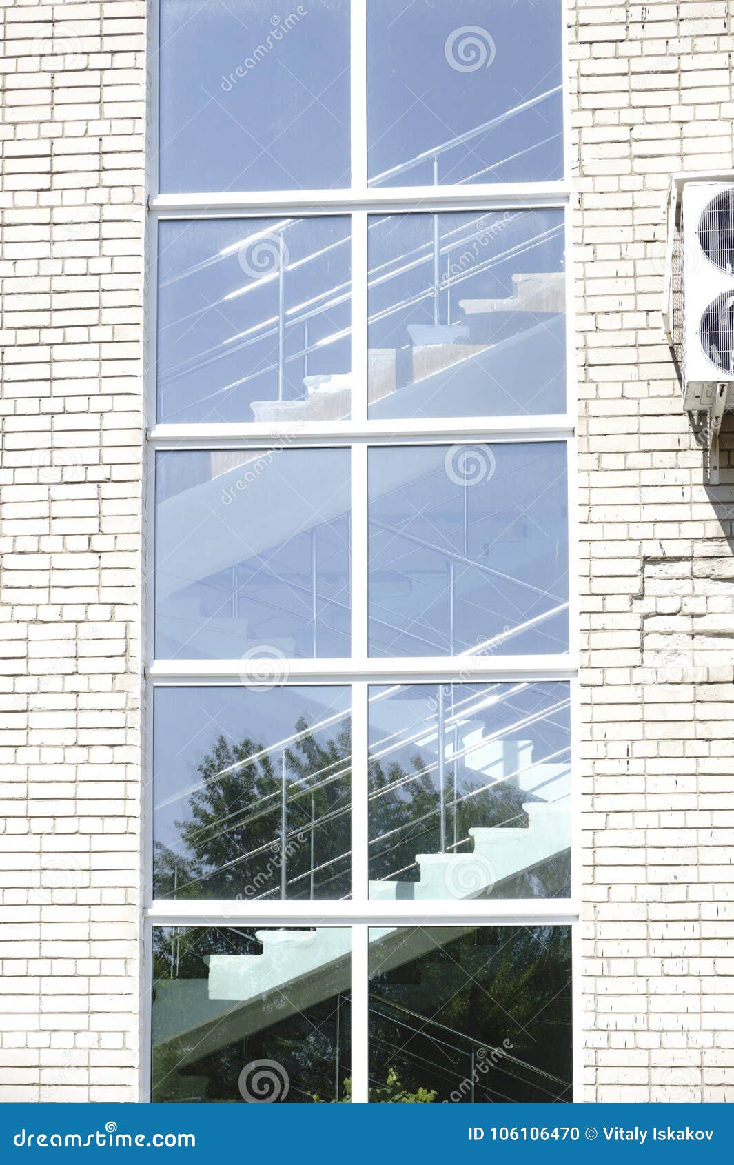 Very High Windows in the House Stock Photo - Image of loft, glass ...