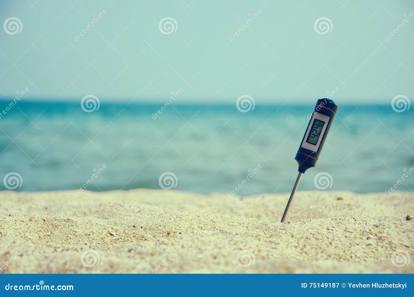 Very hot sand on the beach stock image. Image of nature - 75149187