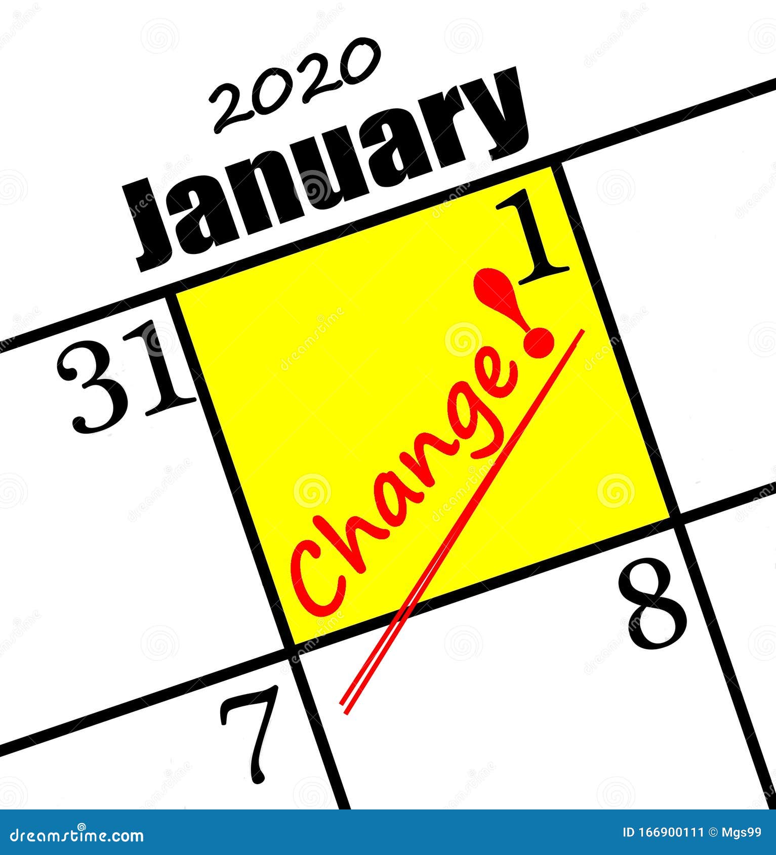 2020 New Years Resolution is To Make Changes Stock Illustration ...