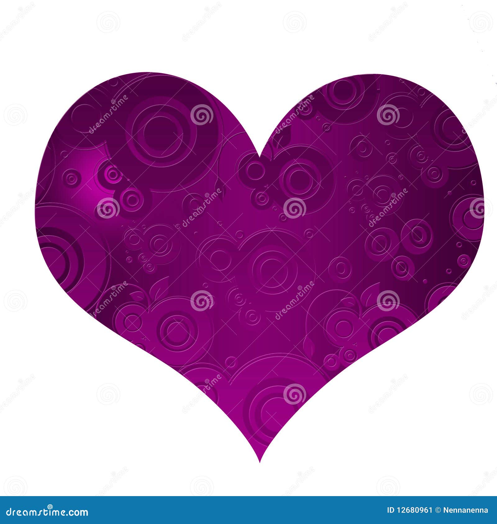 Very Interestin Purple Heart With Different Shapes Stock Photo ...