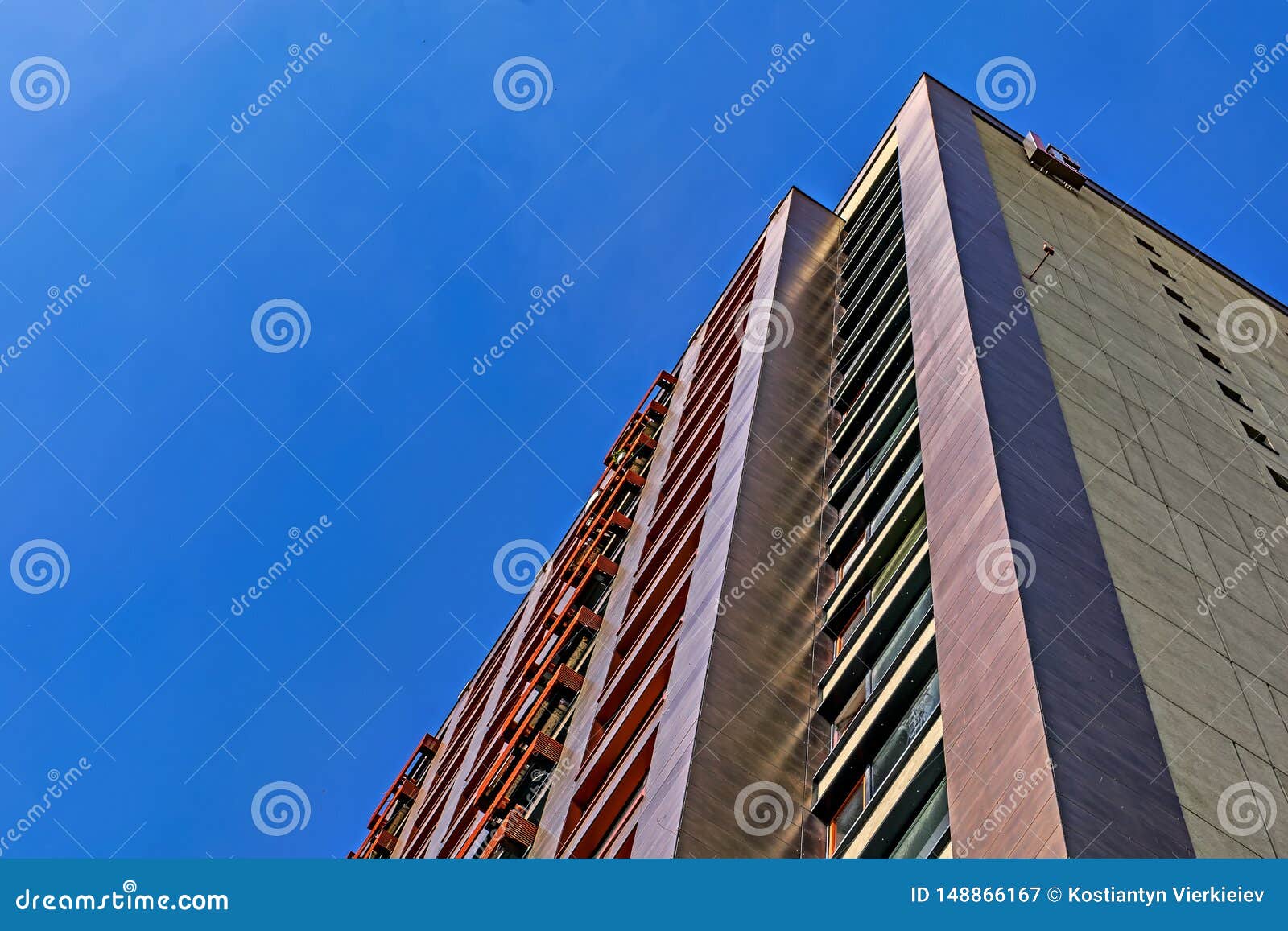 The Buildings. View from the Bottom Stock Image - Image of bottom ...