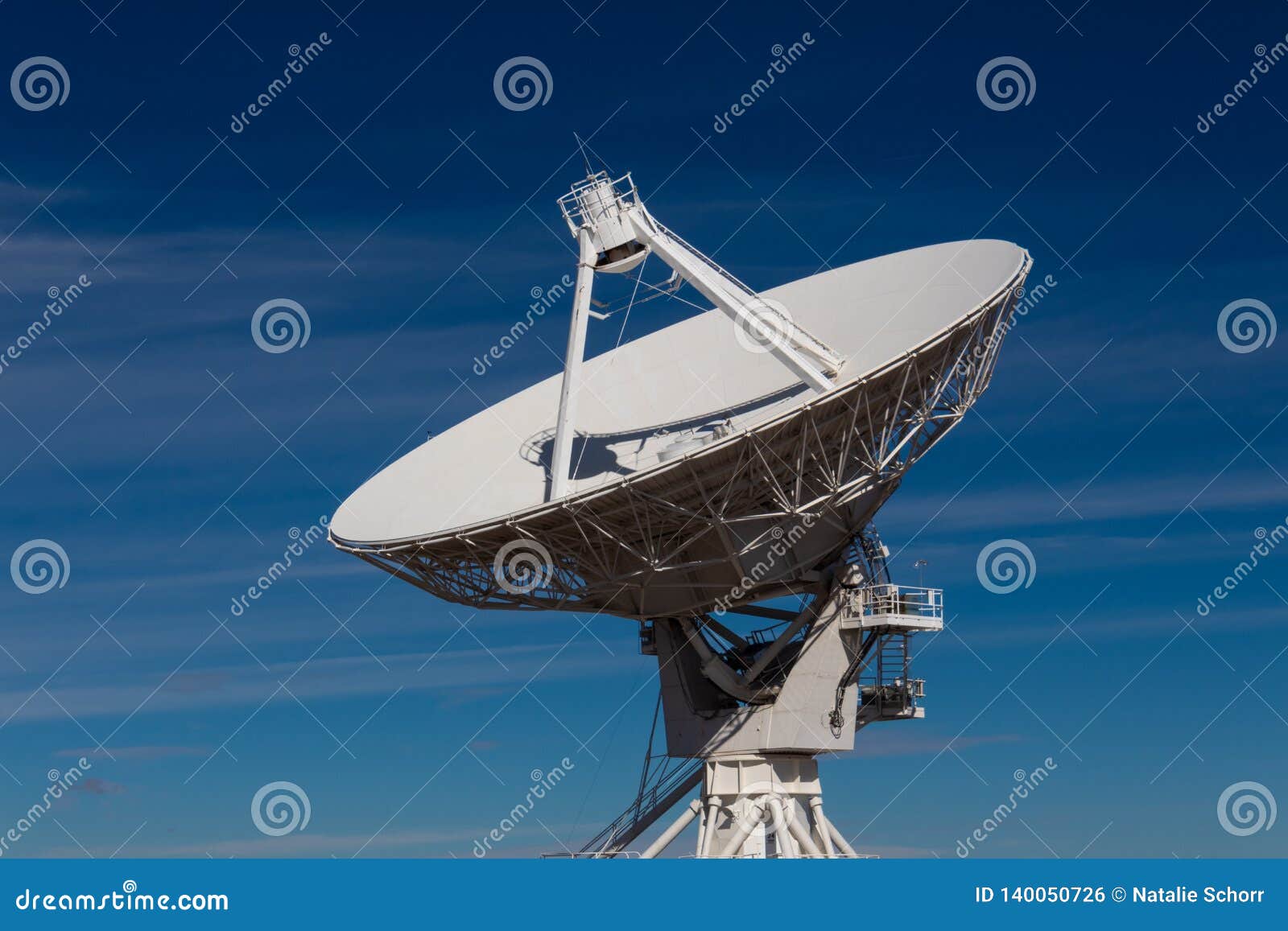 Very Large Array Centered View of VLA Radio Antenna Dish Isolated ...