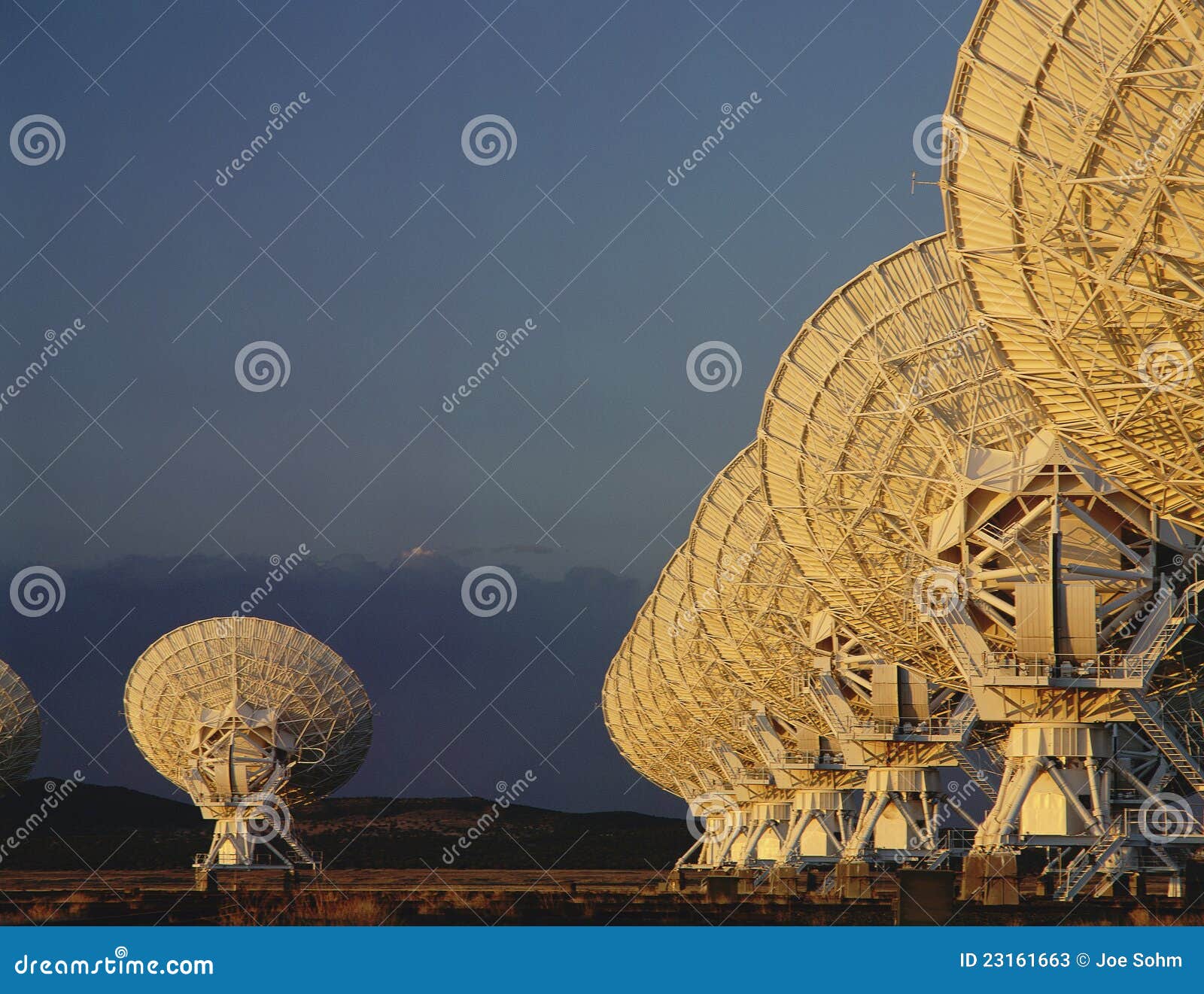 Very Large Array Radio Telescope Dishes Stock Image - Image of monitor ...