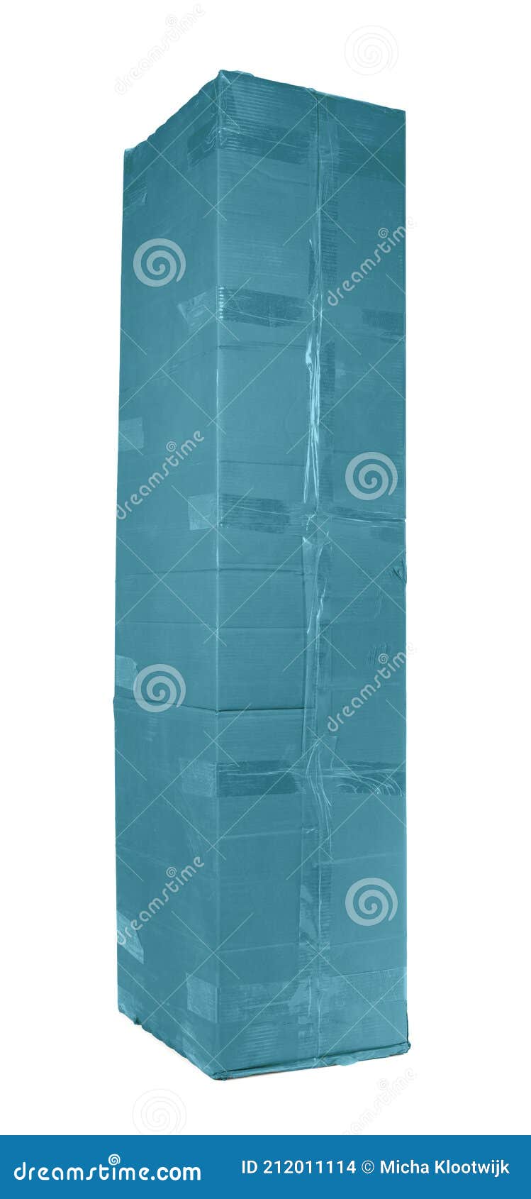 Very Large Blue Cardboard Box Stock Photo - Image of shopping ...