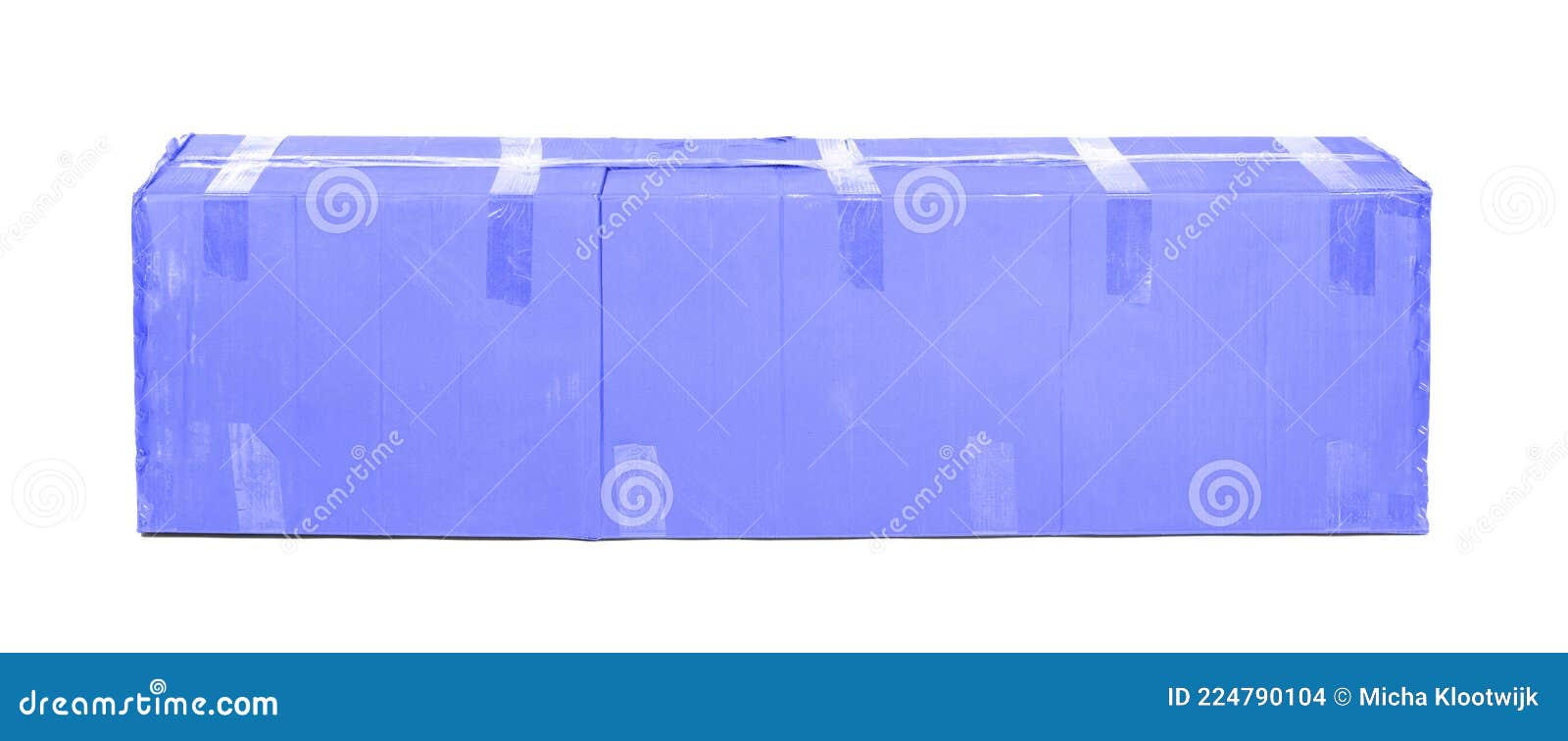 Very Large Blue Cardboard Box Stock Photo - Image of package ...