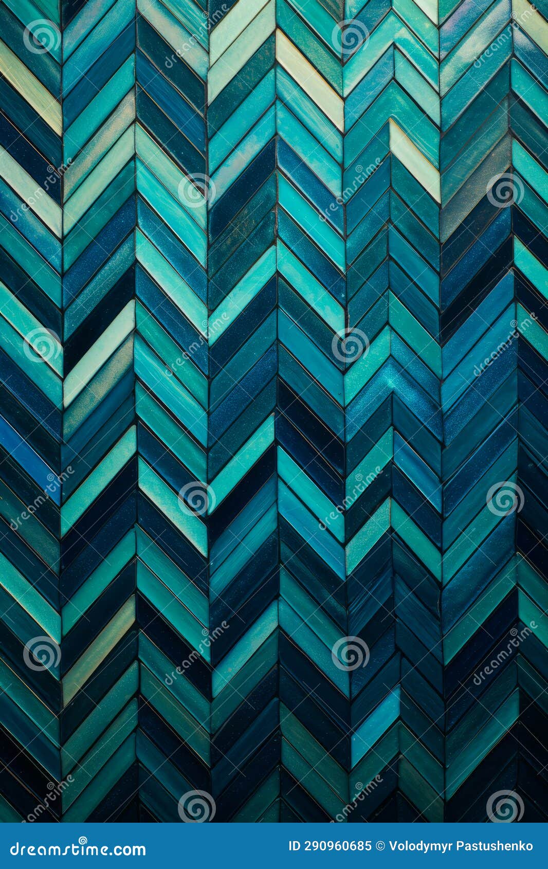 Very Large Chevron Pattern of Blue and Green Colors. Generative AI ...