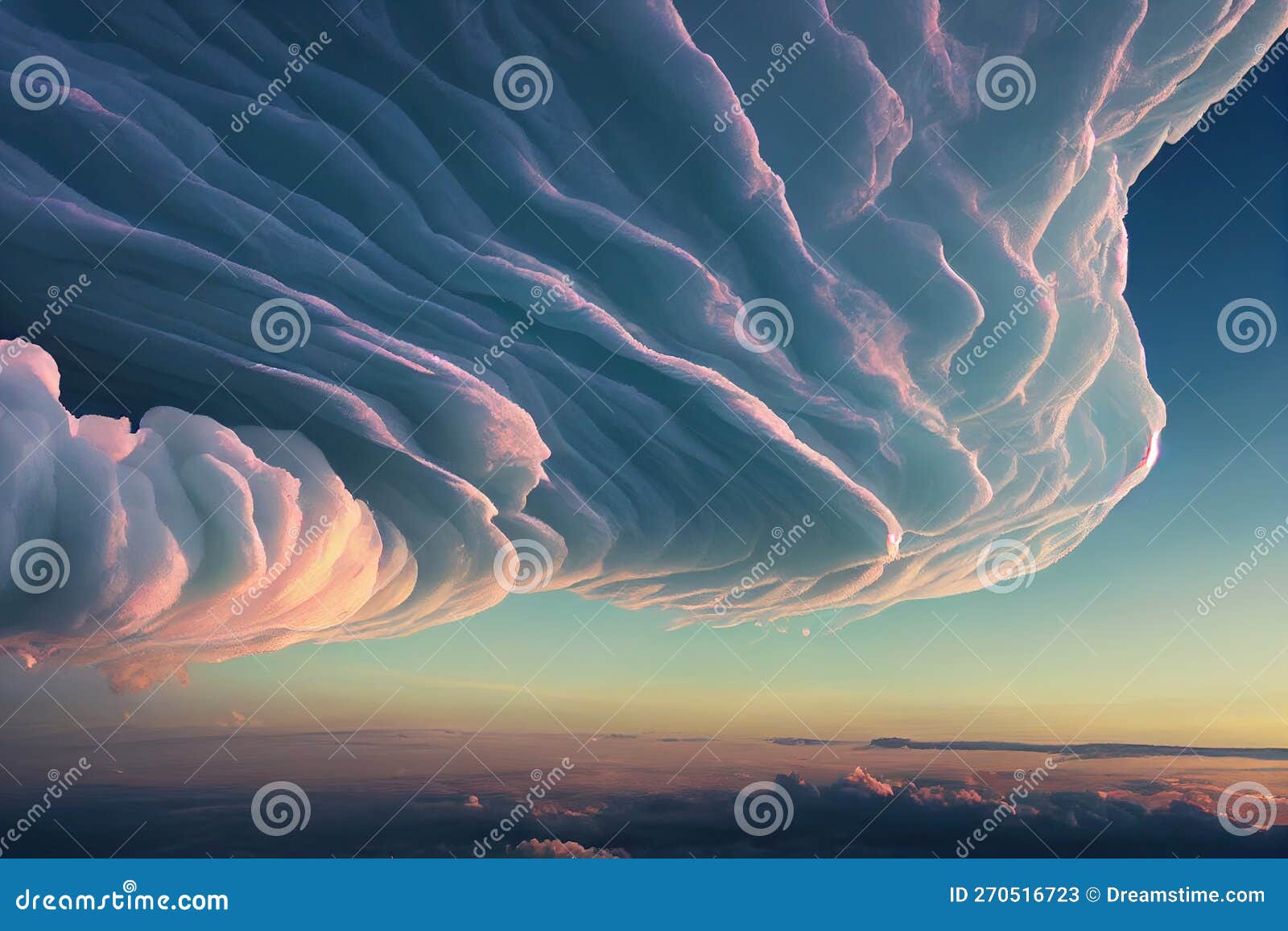 A Very Large Cloud Formation in the Sky Above the Clouds in the Sky ...