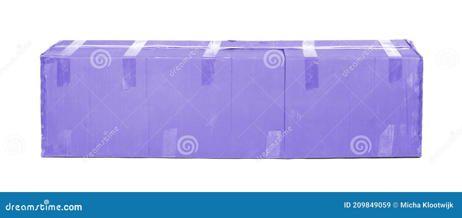 Very Large Purple Cardboard Box Stock Image - Image of horizontal, tape ...