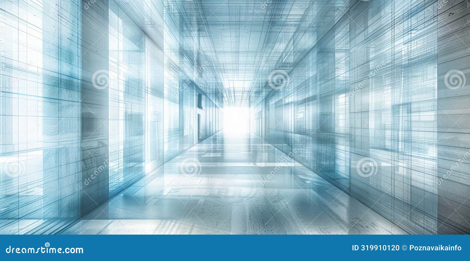 A Very Long Hallway Filled with Plenty of Windows Offering Natural ...