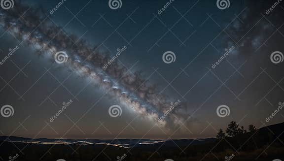 A Very Long Line of Stars stock illustration. Illustration of cosmos ...