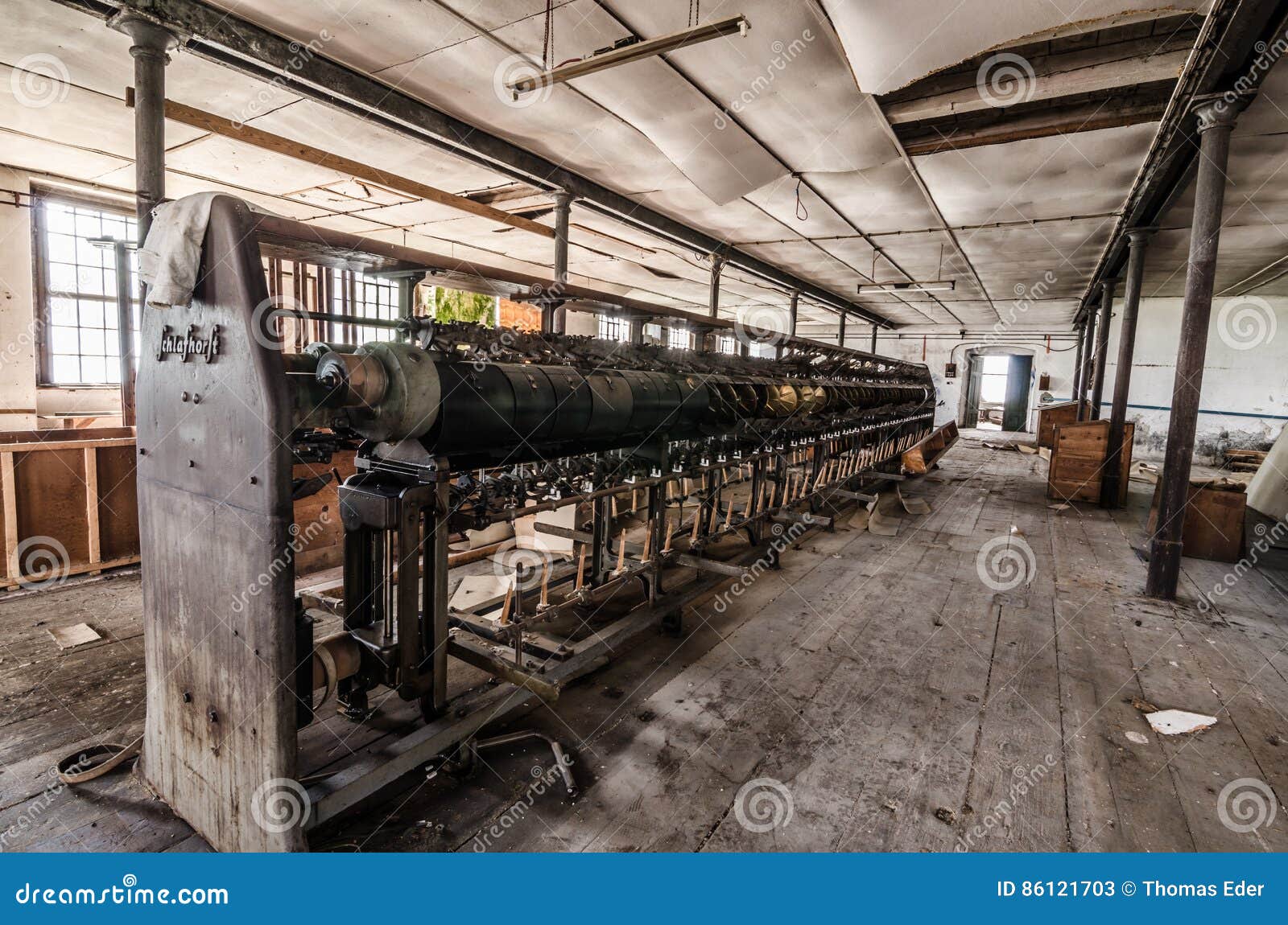 Very Long Machine in Spinning Editorial Stock Photo - Image of hall ...