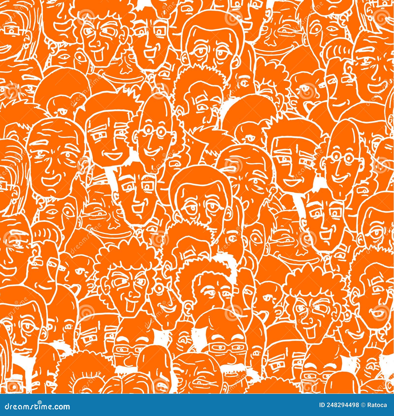 Very Much People Vector Draw Stock Vector - Illustration of decor ...