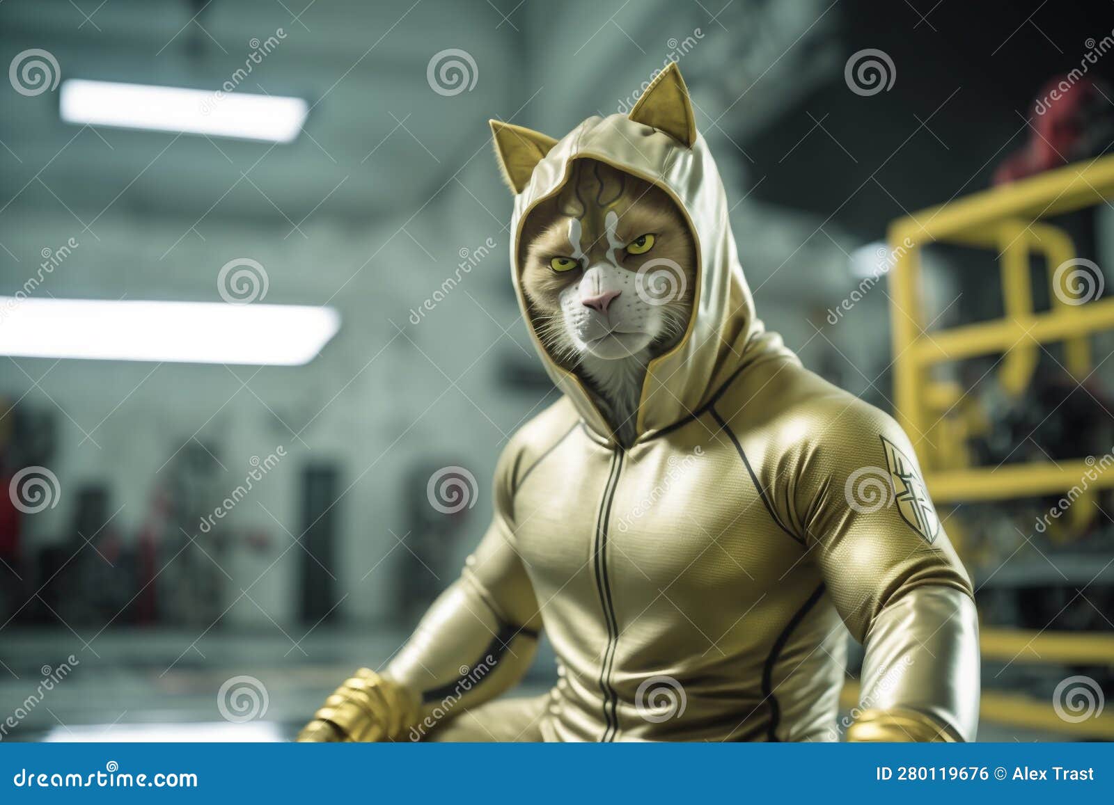 Muscular Cat in the Gym. AI Generated Stock Illustration - Illustration ...