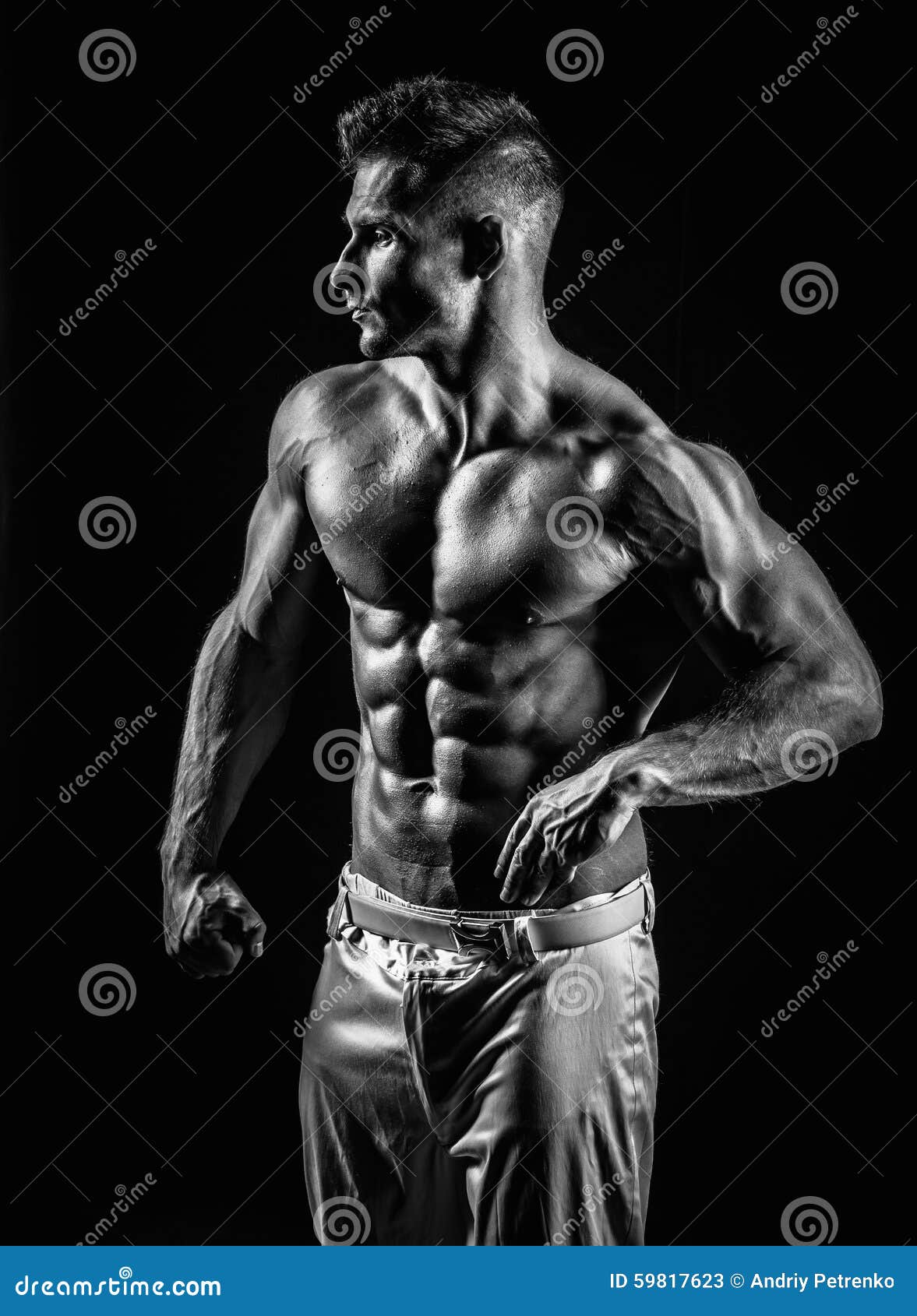 Very Muscular Male Model In Underwear Royalty-Free Stock Photo ...