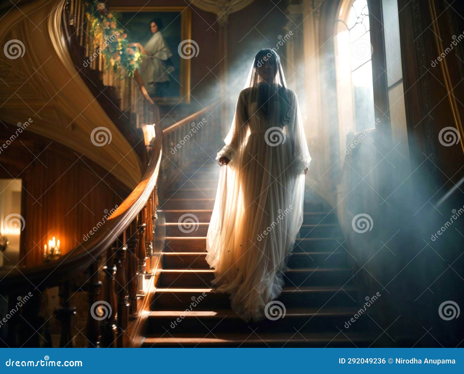 A Very Near Ghost Apparition Stock Illustration - Illustration of ...