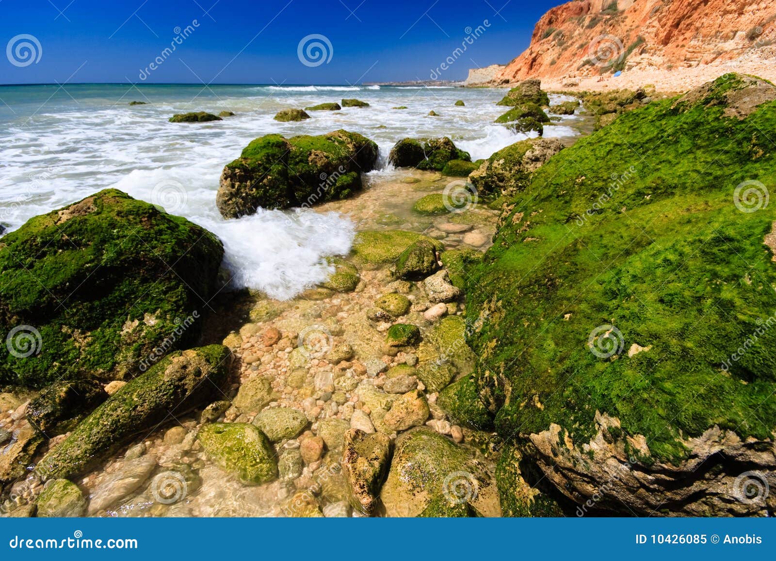 Very nice beach stock image. Image of lagos, brown, mediterranean ...