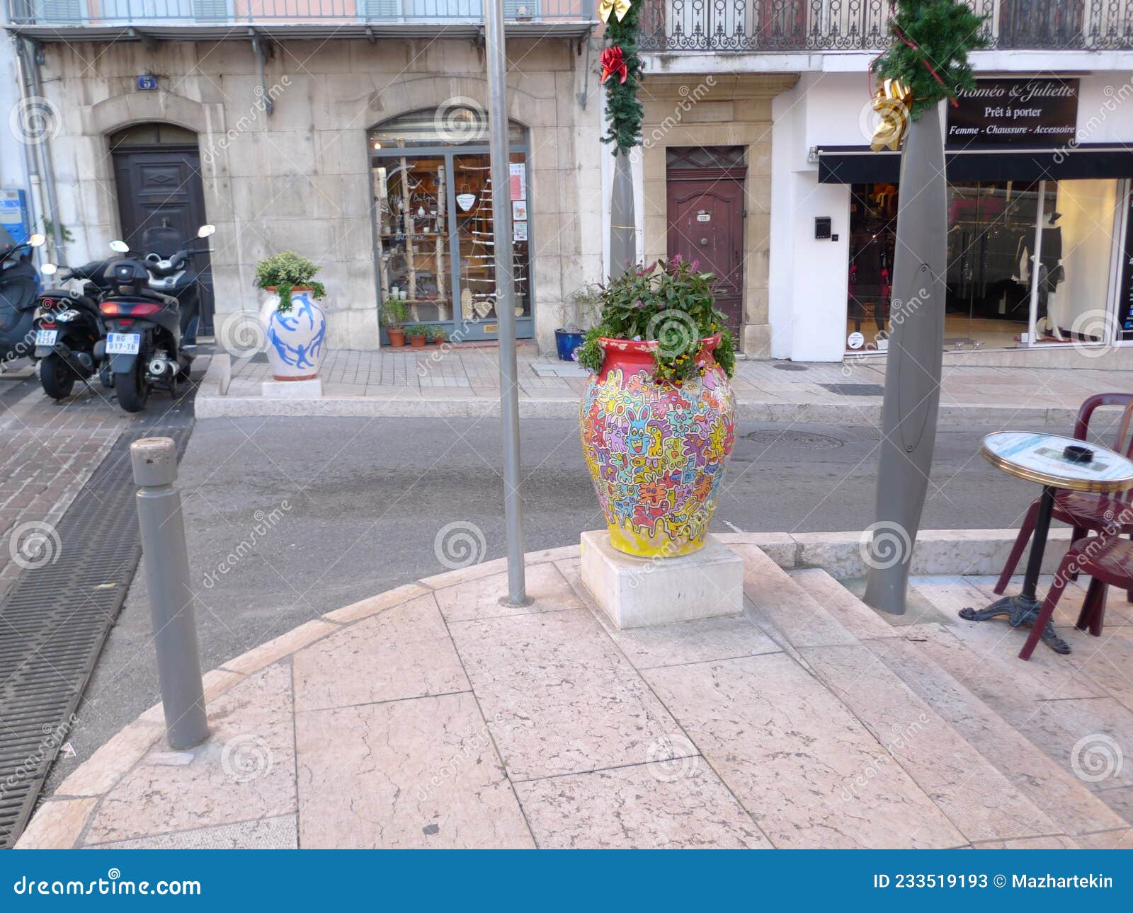 A Very Nice Cafe and Corner Area in Nice, France Editorial Stock Photo ...
