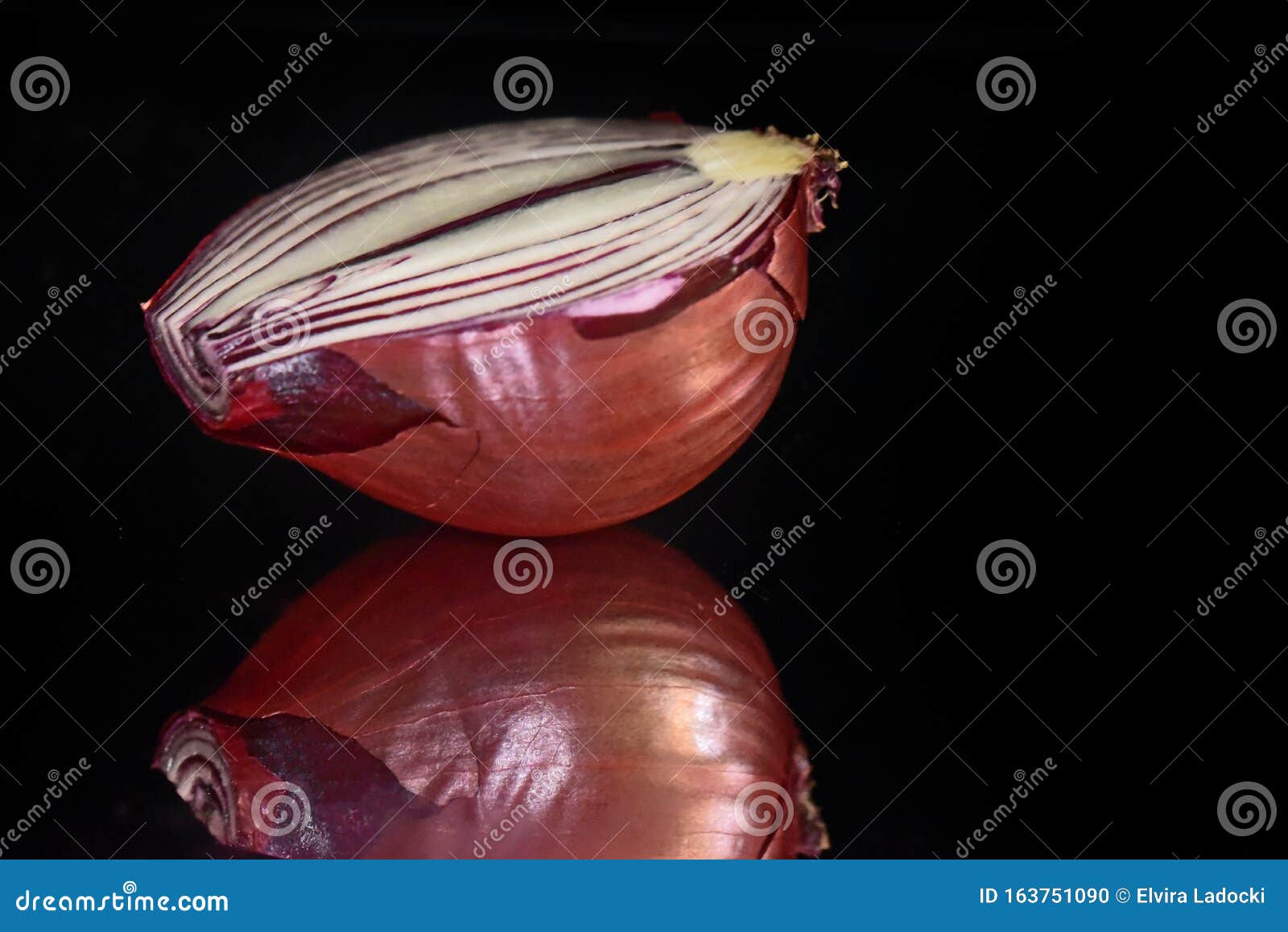 Very Nice Colorful Onion on the Mirror Stock Photo - Image of beautiful ...