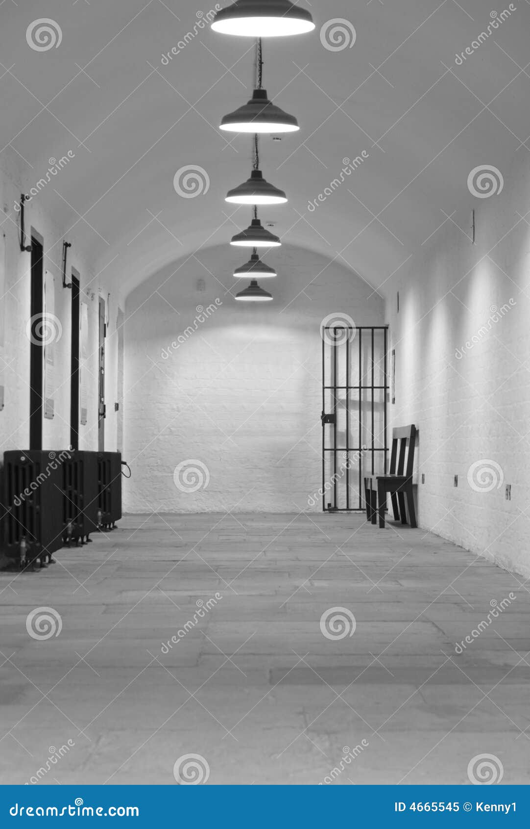 Very Old (1854) Prison Cell Bl Stock Image - Image of history ...