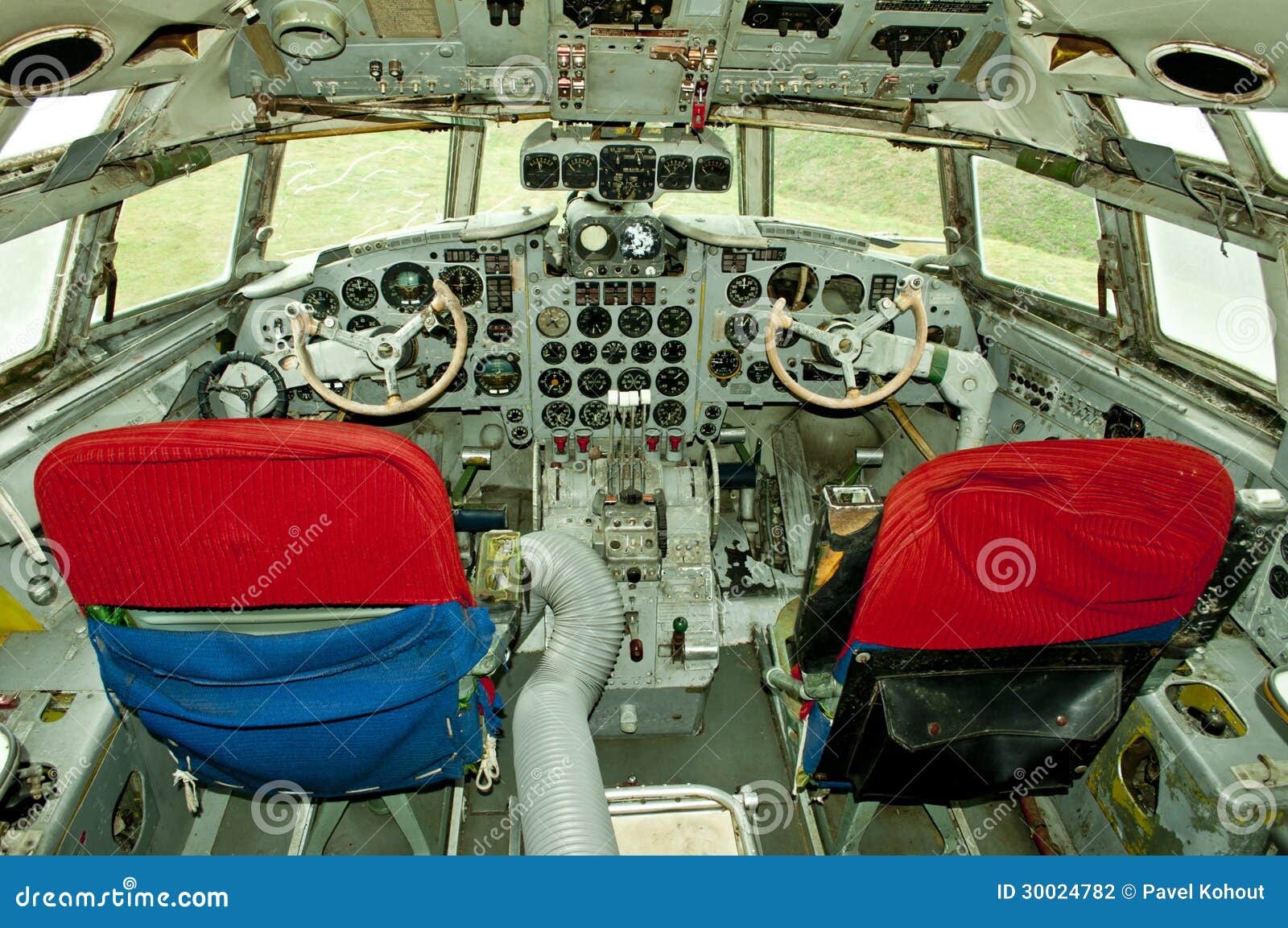 Old aircraft cockpit stock photo. Image of frame, detail - 30024782