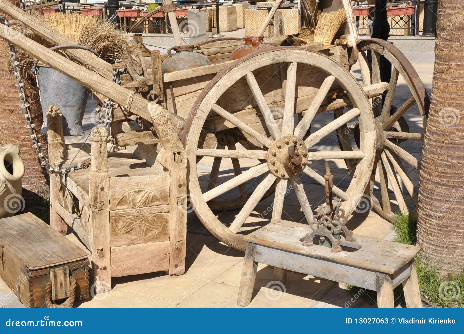 The Egyptian Wagon Trains Around The Pyramid, The Famous Antique ...