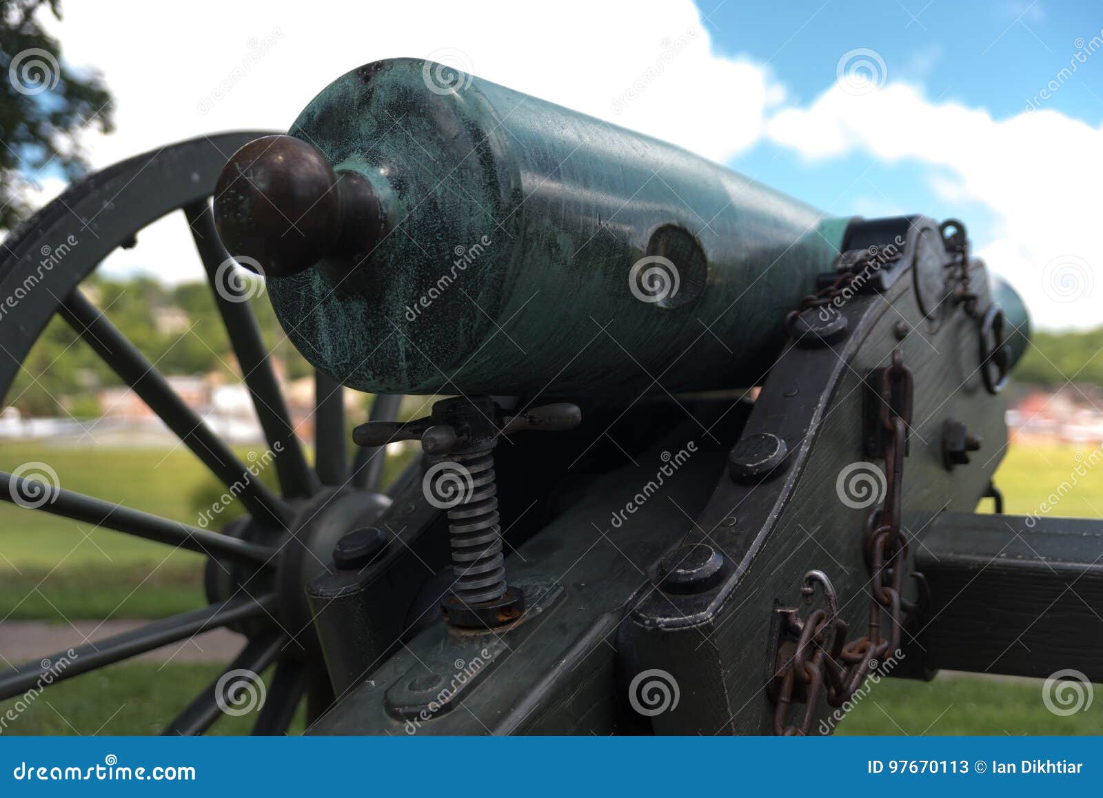 Very Old Artillery Canon in a Park Stock Image - Image of ball, museum ...