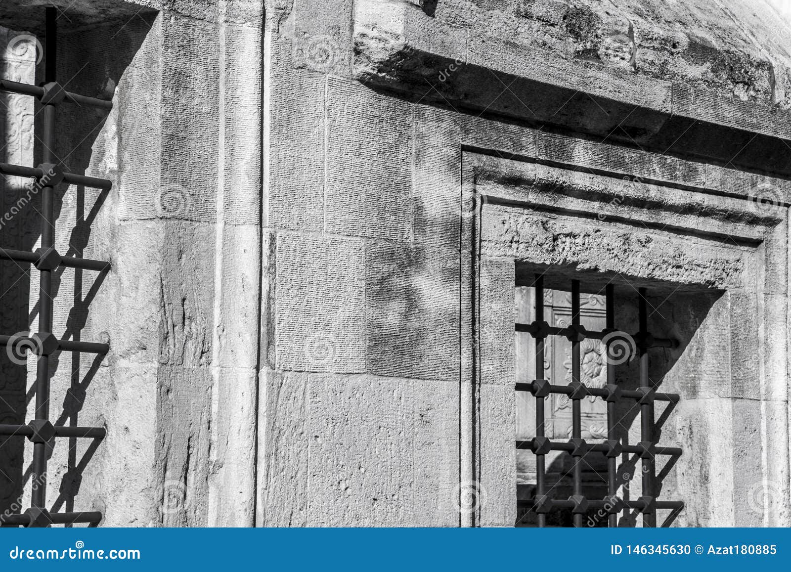 Very Old Bars on Old Windows Stock Photo - Image of color, frame: 146345630