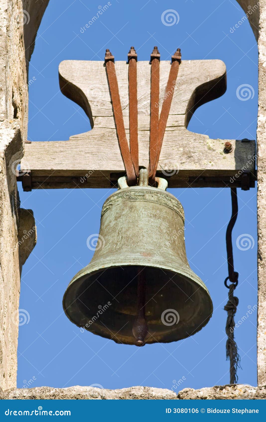 Very old bell stock photo. Image of cemetery, rope, religious - 3080106