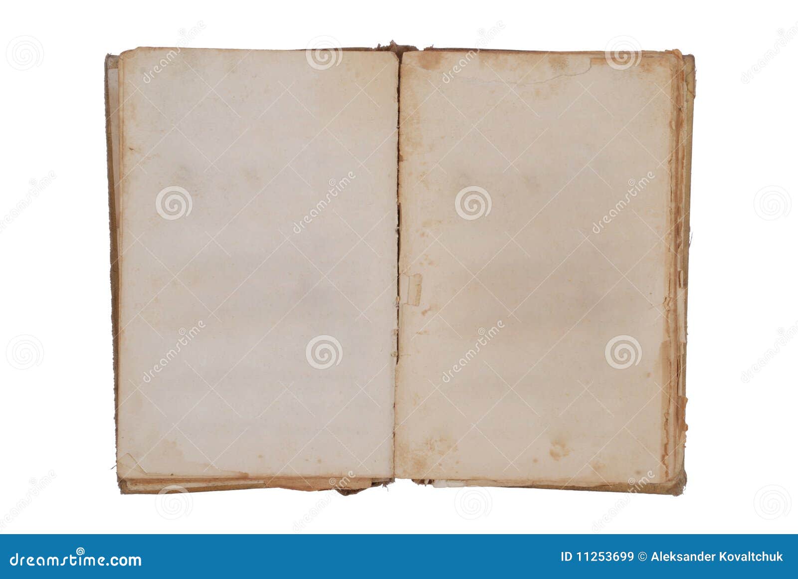 Very Old Book with Two Blank Pages for Your Copy Stock Image - Image of ...