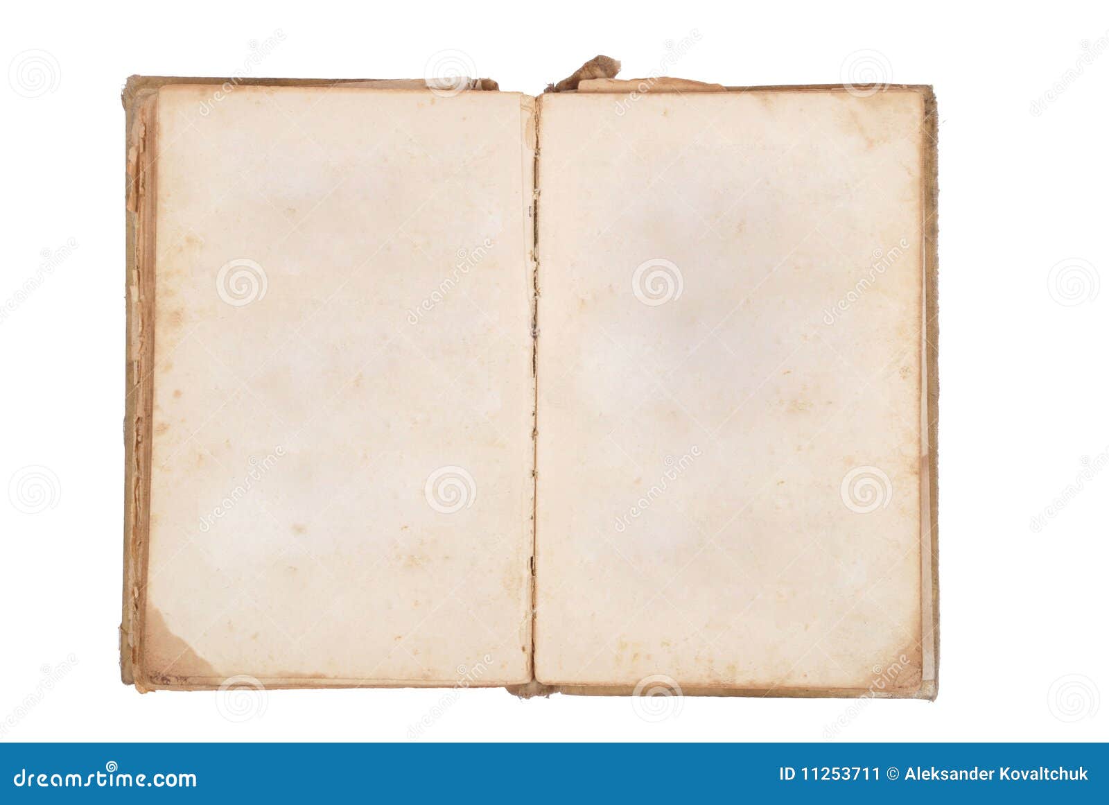 Very Old Book with Two Blank Pages for Your Copy Stock Image - Image of ...