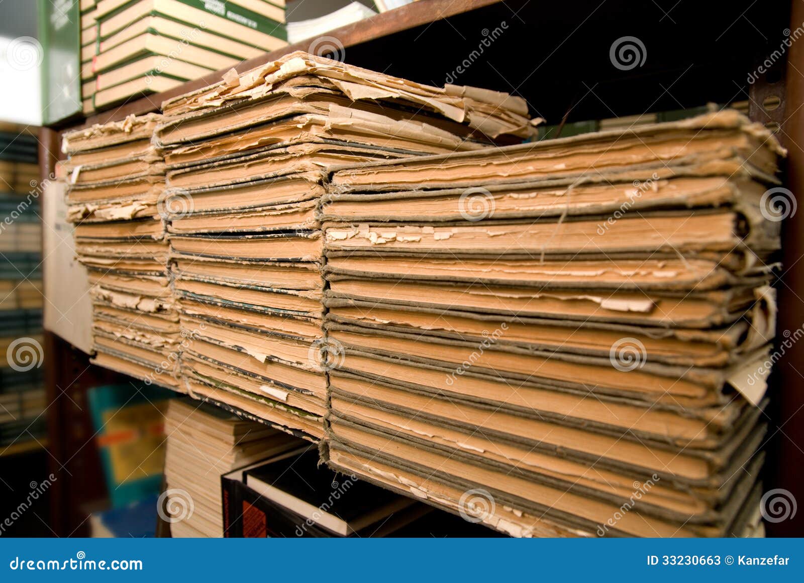 Very Old Book with Yellowed Pages Lying on a Shelf Stock Image - Image ...