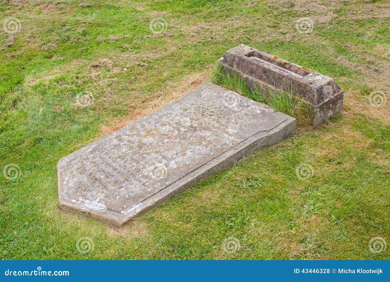 Very Old Broken Gravestone in the Cemetery Stock Photo - Image of ...