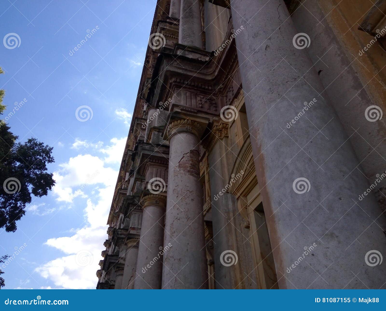 Very Old Building with Columms Stock Image - Image of massive, building ...