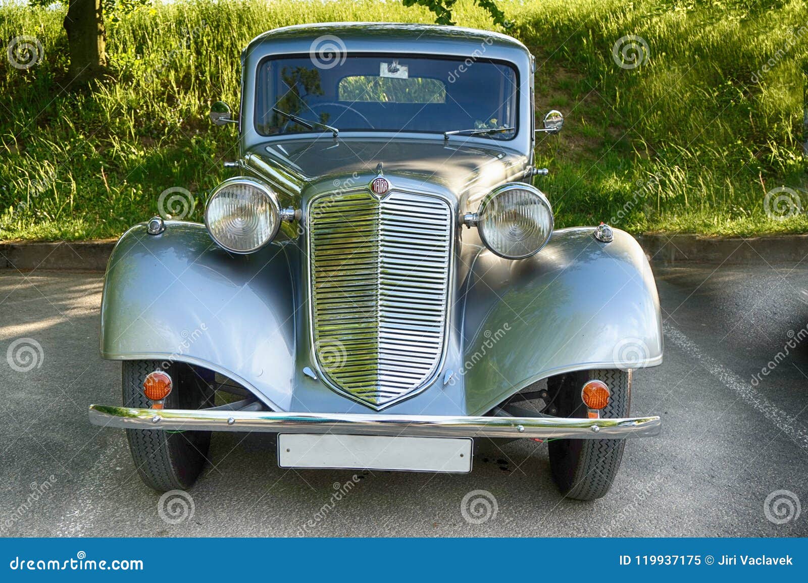 Very old car stock image. Image of show, silver, machine - 119937175