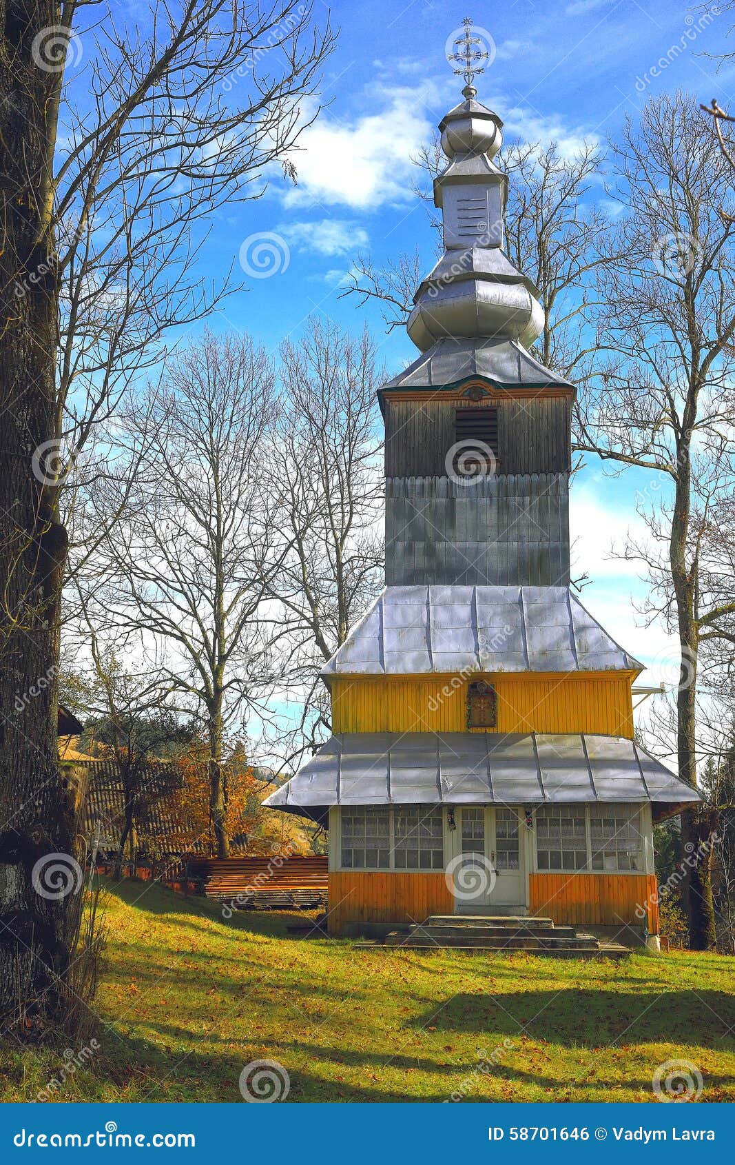 Very old church stock photo. Image of leaf, blue, rural - 58701646