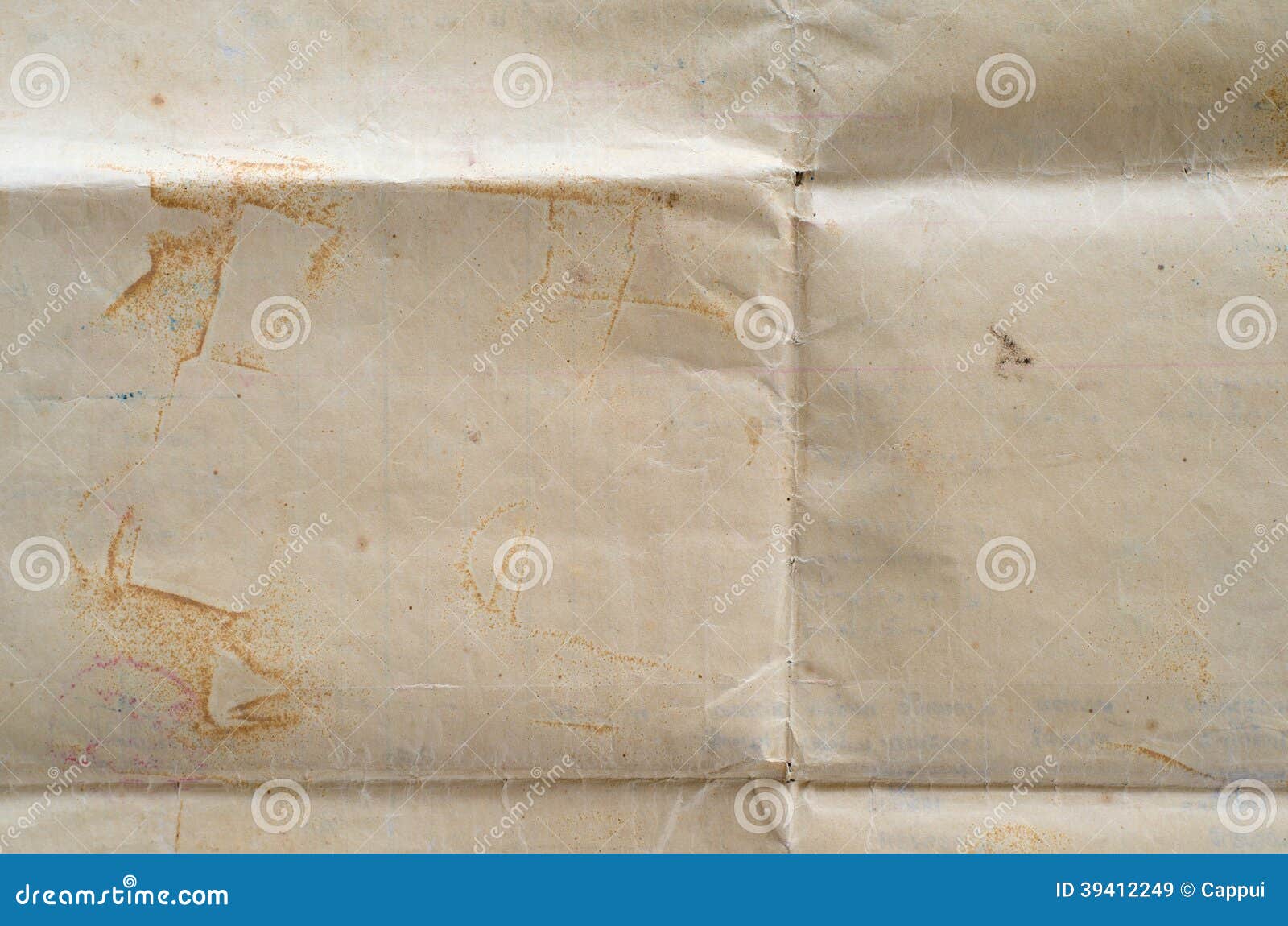 Very Old Crumped Paper Texture. Stock Image - Image of aged, frayed ...