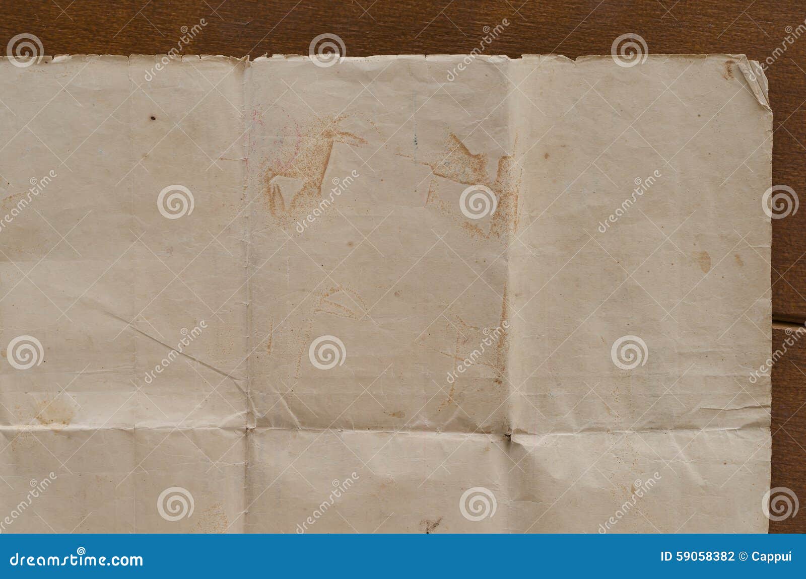 Very Old Crumpled Brown Paper Texture Stock Photo - Image of parchment ...