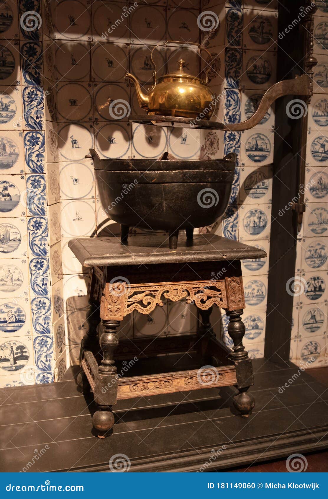 Very Old Dutch Kitchen Interior Editorial Image - Image of cottage ...