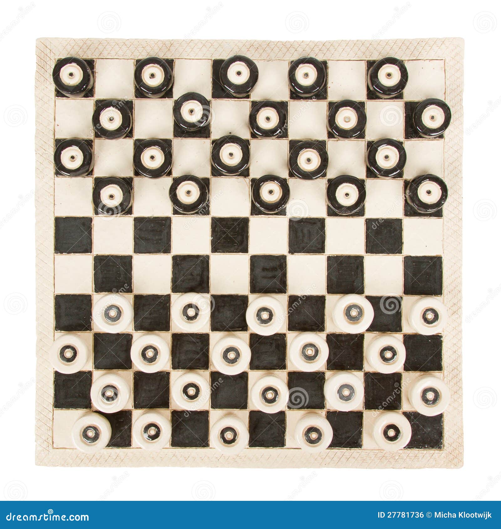 Very Old Game of Checkers, Pottery Stock Photo - Image of leisure ...