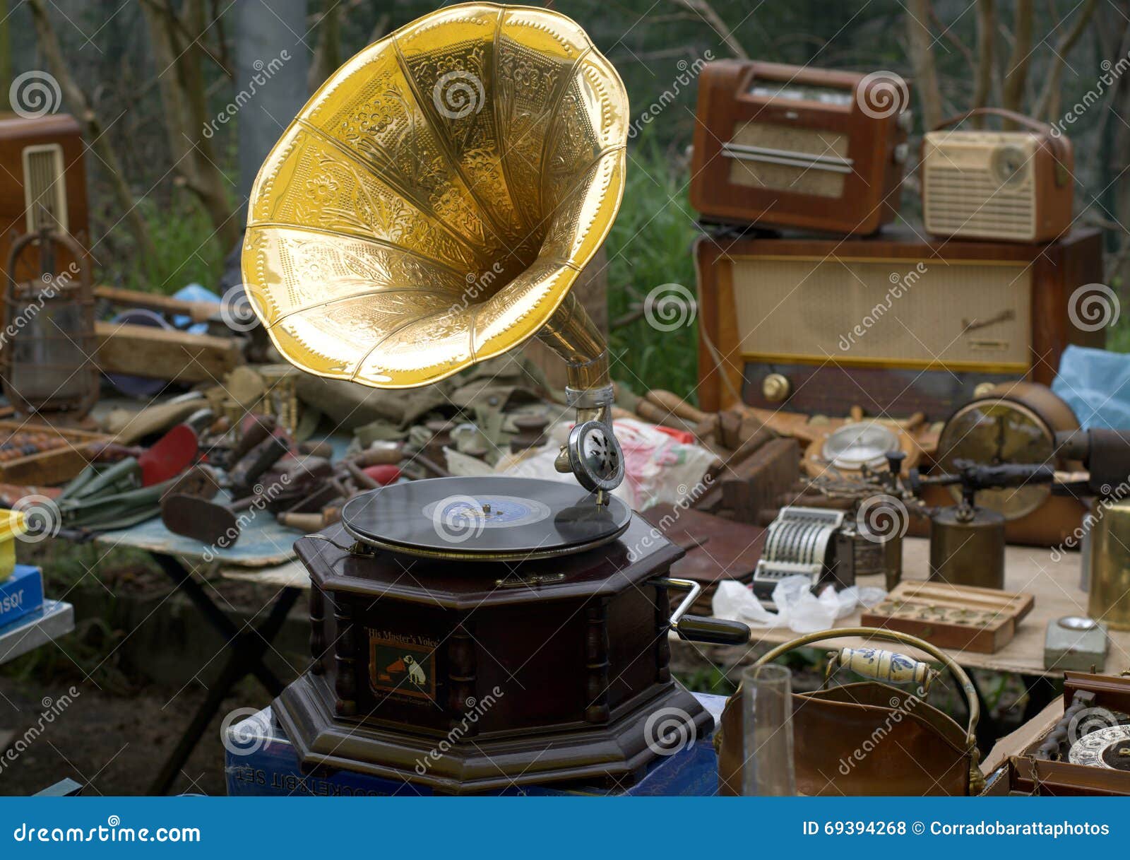 Very old gramophone stock photo. Image of melody, keys - 69394268