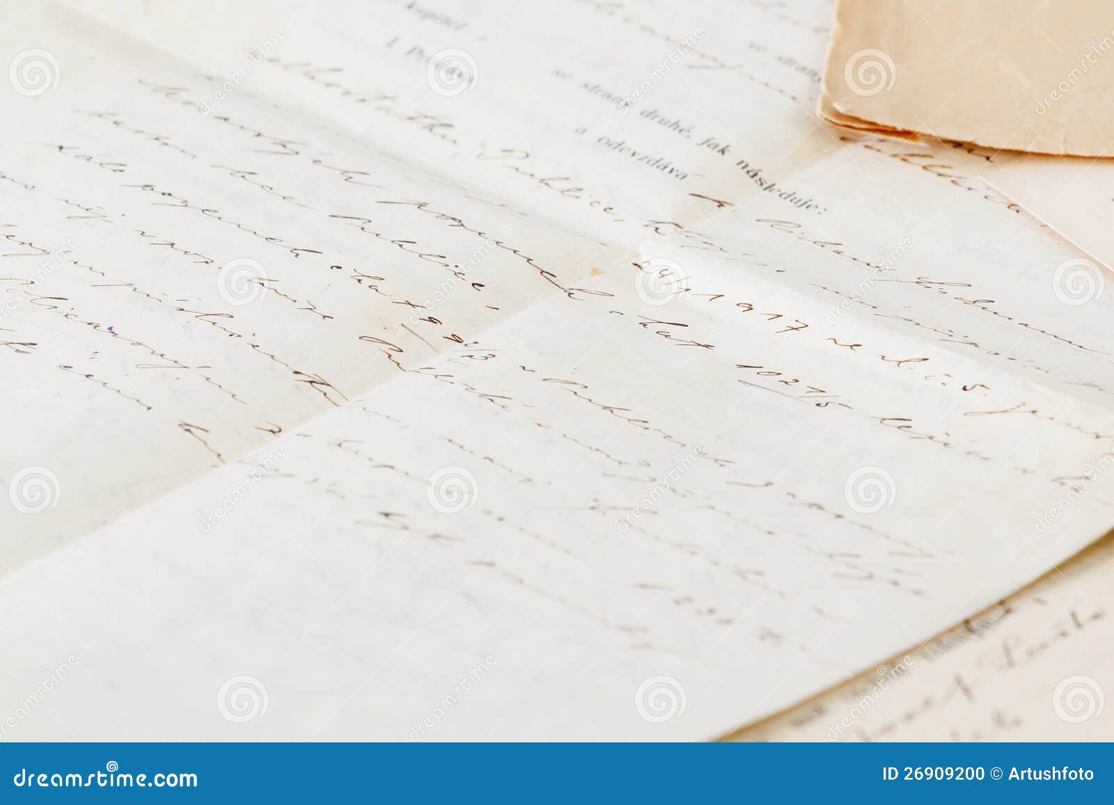 Very Old Handwritten Contract Stock Photo - Image of antique, hand ...