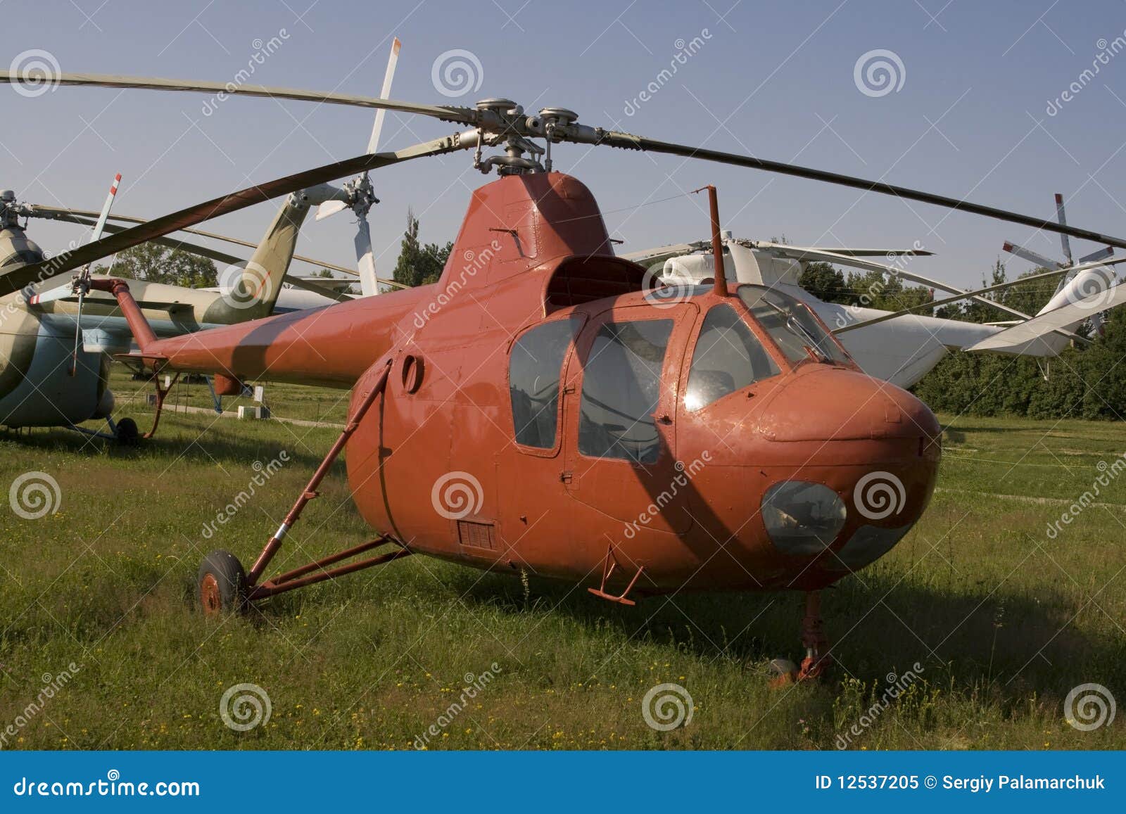 Very old helicopter stock image. Image of soviet, airport - 12537205