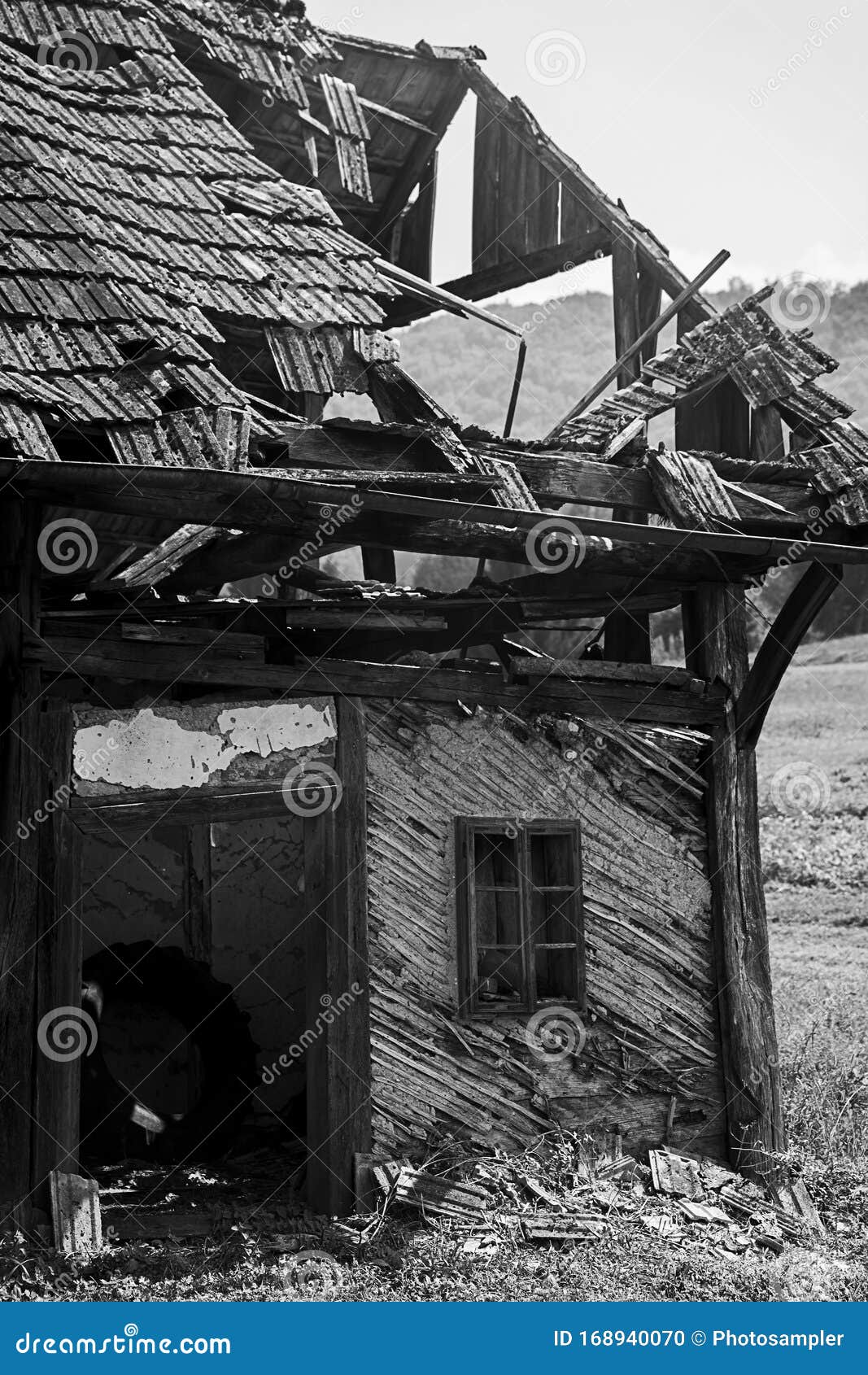 Very Old House is Falling Apart Stock Photo - Image of window, danger ...
