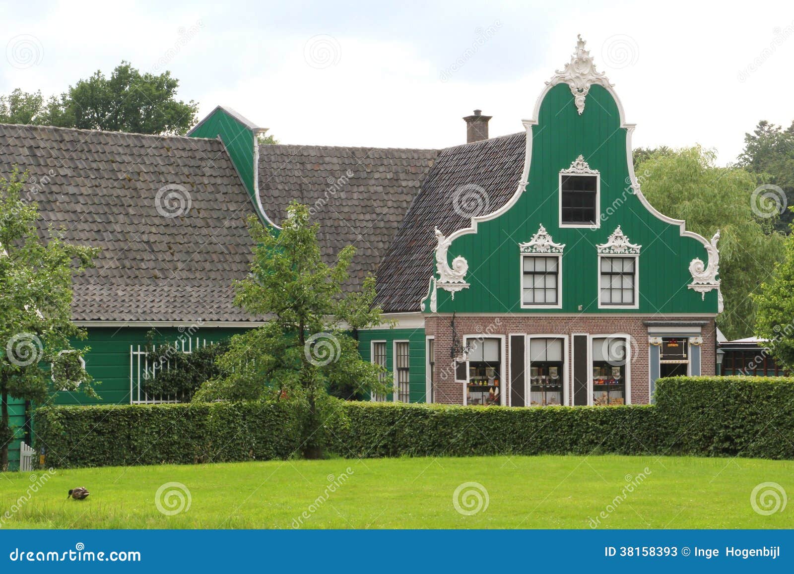Ancient Dutch House, Zaanse Schans, Netherlands Stock Image - Image of ...
