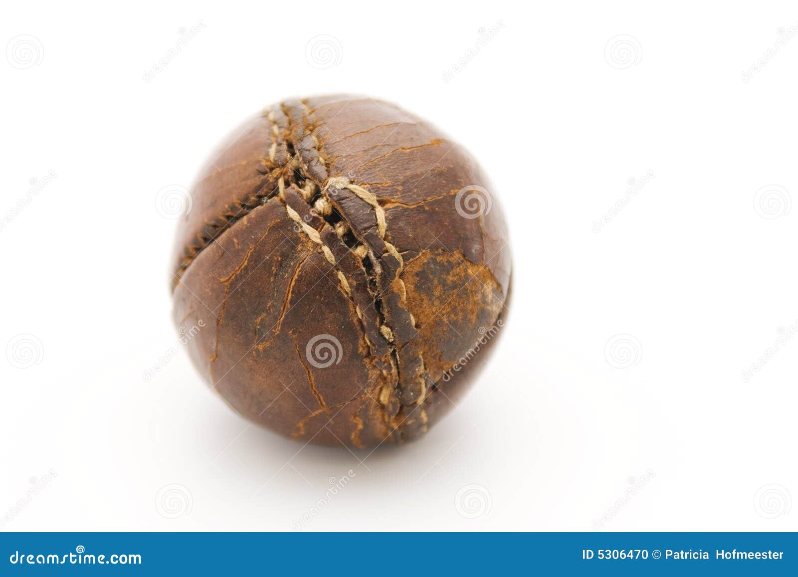 Very old leather baseball stock photo. Image of grunge - 5306470