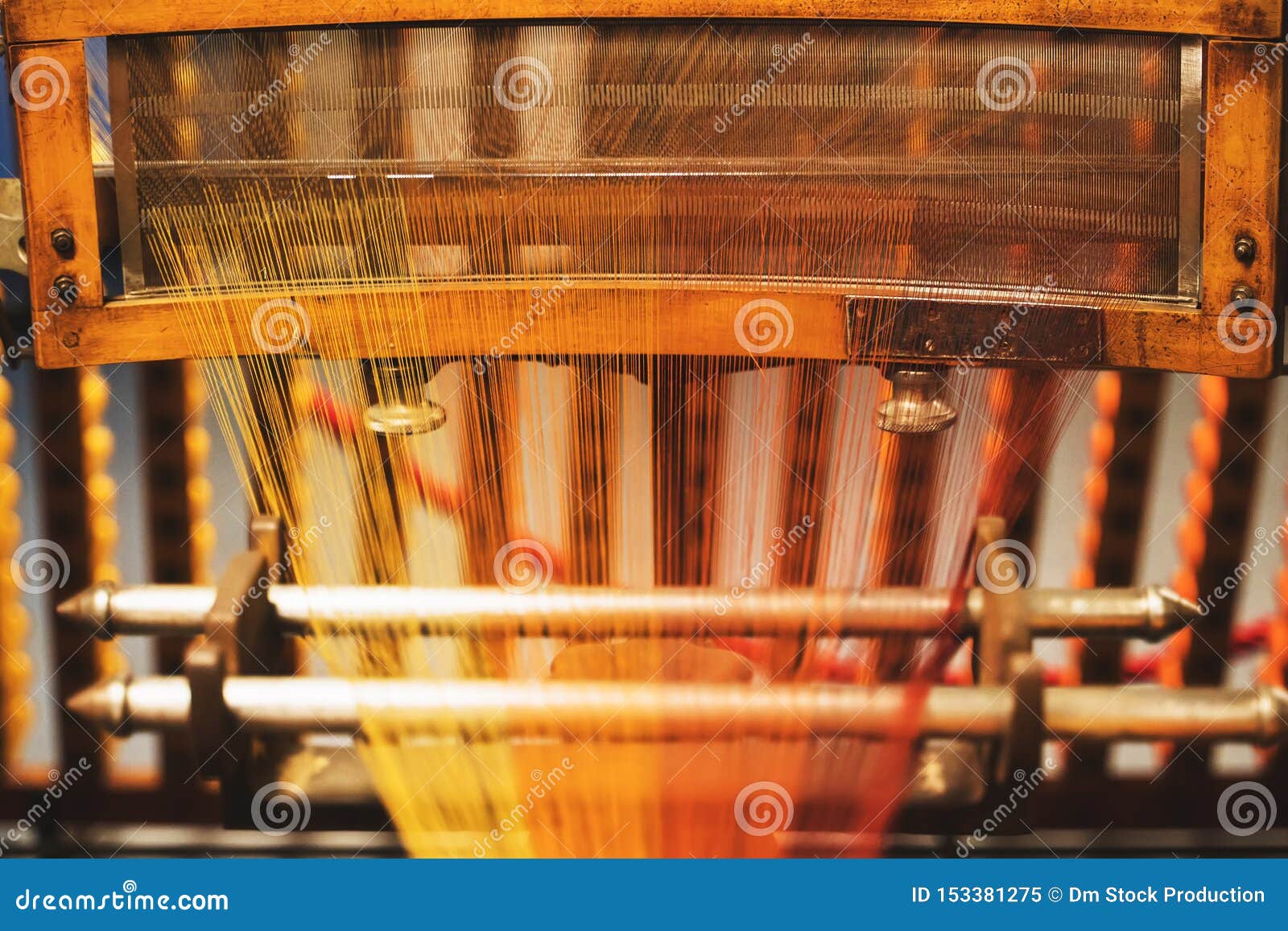 Very old loom machine. stock image. Image of industry - 153381275